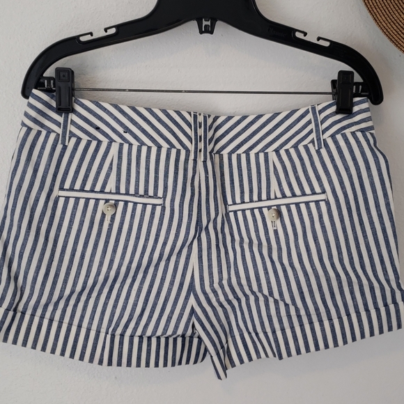 Express | Shorts | Express Bluewhite Striped Linen Shorts | Poshmark